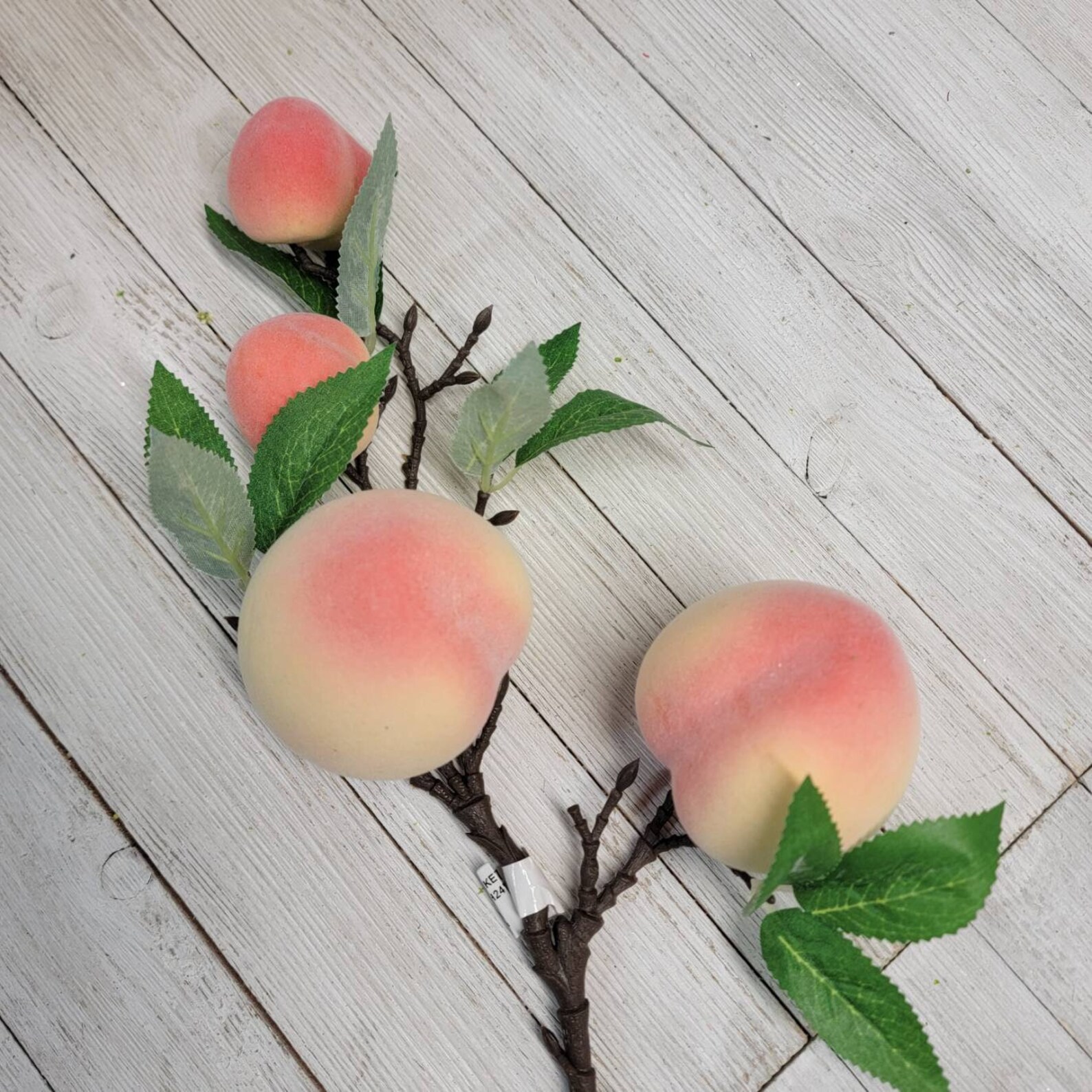 Artificial Peaches Stems, Peach Spray, Faux Fruit, Artificial Peaches ...