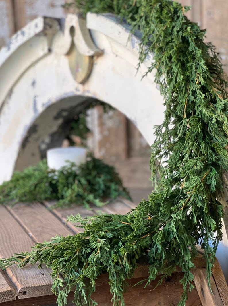 Draping Cedar Garland, Gorgeous Cedar Garland, Dripping Cedar Garland ...