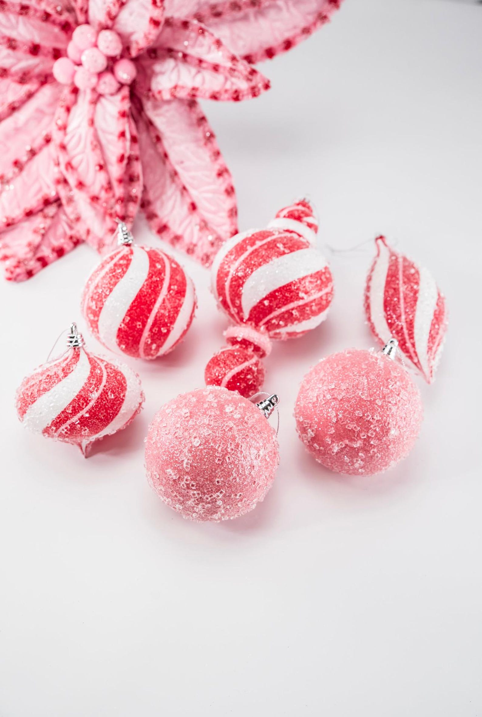 Pink Christmas Ornaments, Bubblegum Pink Ball Ornaments - Box of 4 - 4 ...