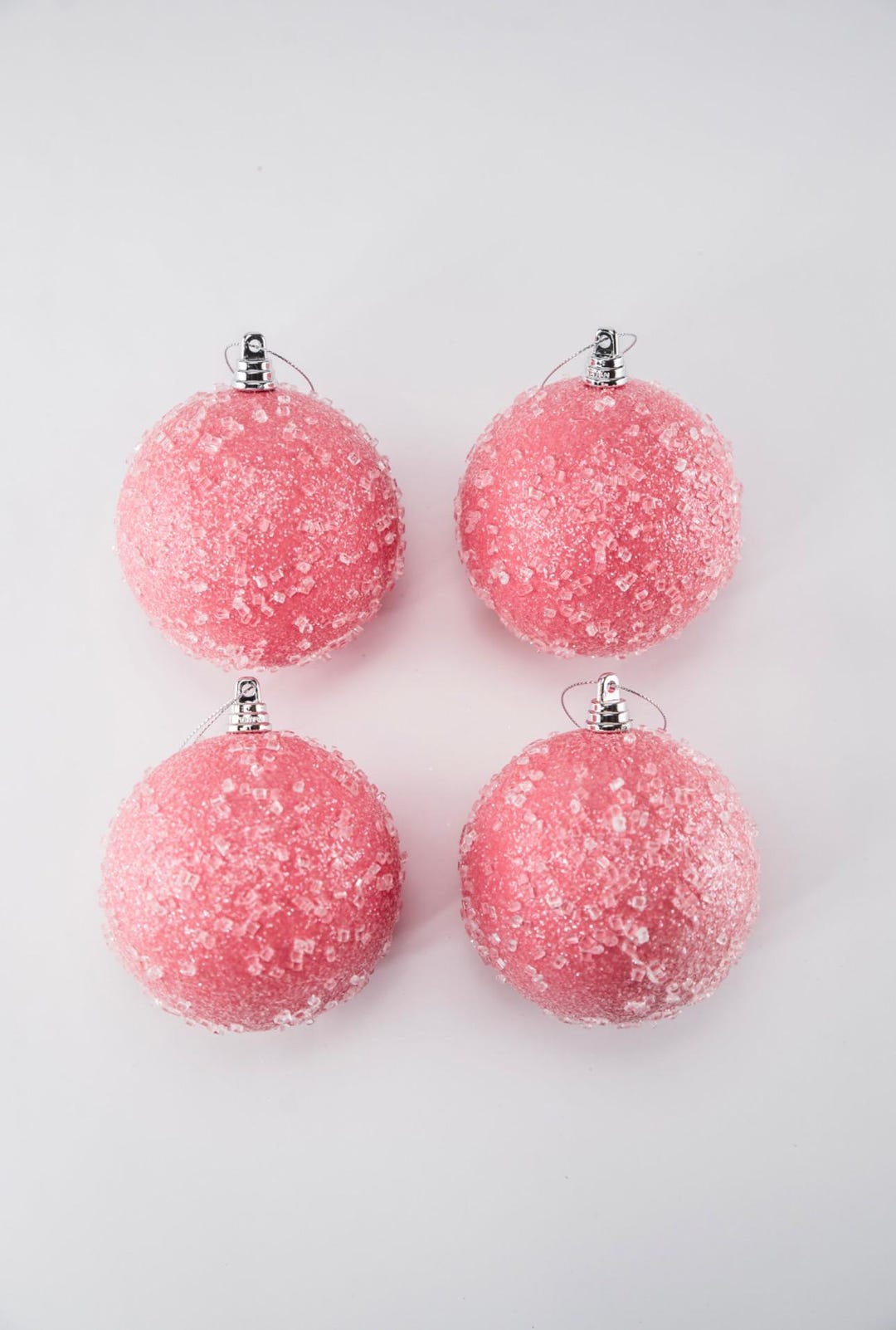 Pink Christmas Ornaments, Bubblegum Pink Ball Ornaments - Box of 4 - 4 ...