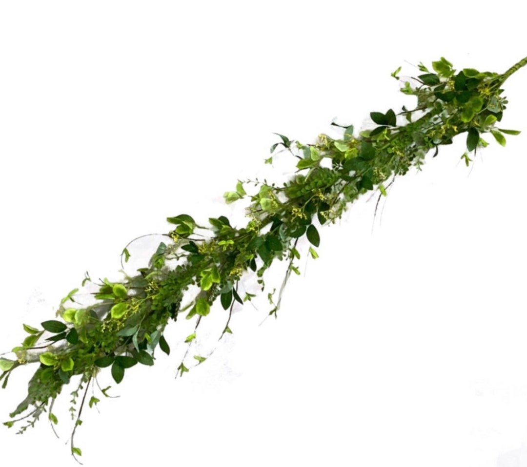Artificial Greenery Garland, Twigs and Leaves Greenery Garland, Wedding ...