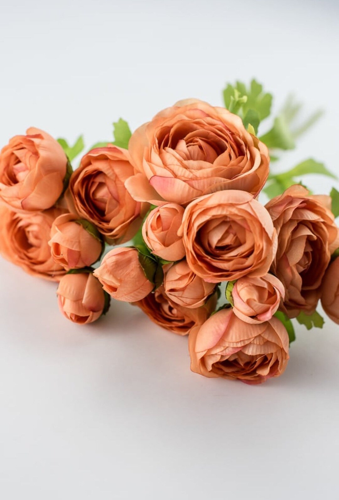 Artificial Ranunculus, Peach Silk Flowers, Creamy Peach Flowers, Silk ...