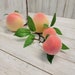 Artificial Peaches Stems, Peach Spray, Faux Fruit, Artificial Peaches ...