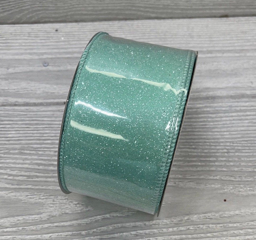 Mint Glittered Ribbon, 2.5, Mint Green With Glitter, Candyland ...