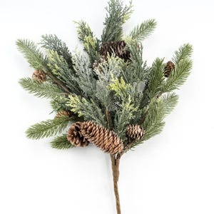 Artificial Blue Spruce Pine Bush, Atlas Pine and Cone Bush, Mixed Cedar ...