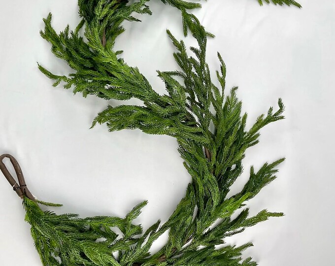 Norfolk Pine Garland, Faux Norfolk Pine Garland, Artificial Balsam ...
