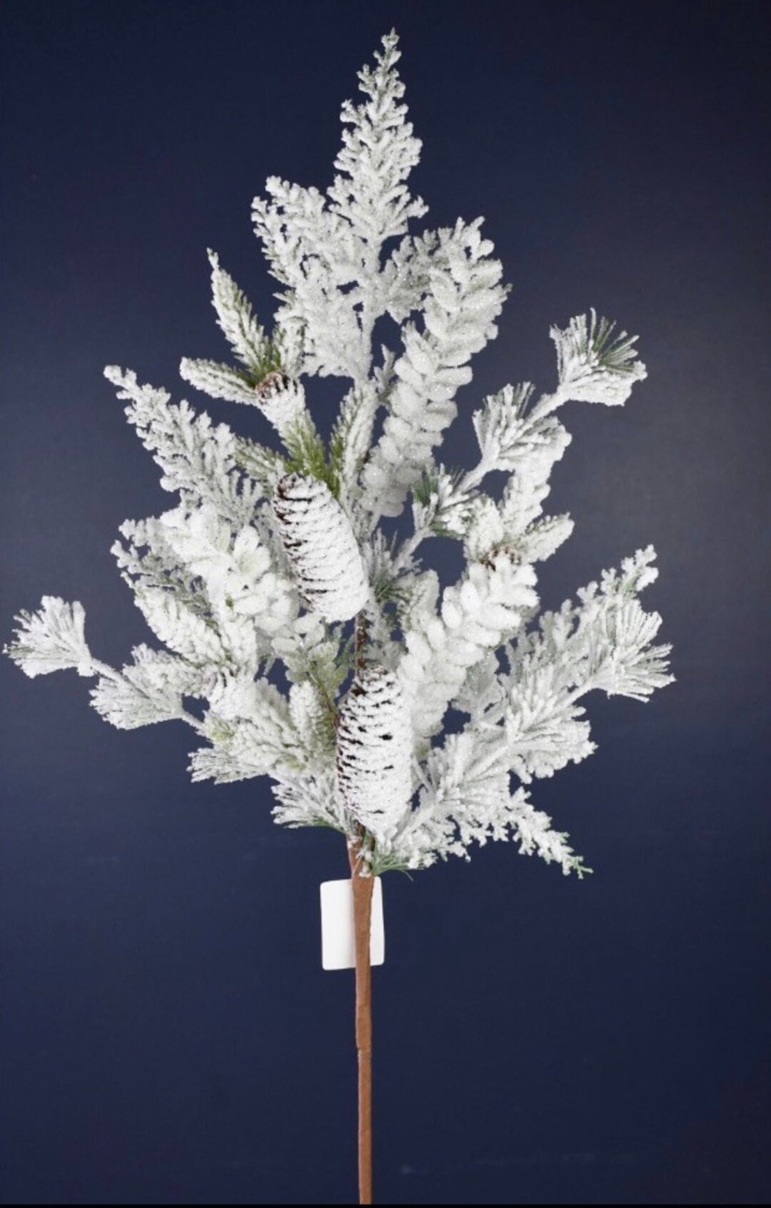 Flocked Pine Spray Faux Cedar Sprays With Snow Artificial - Etsy