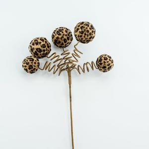 Cheetah Ball Pick, Leopard Ball Spray, Christmas Picks for Tree ...