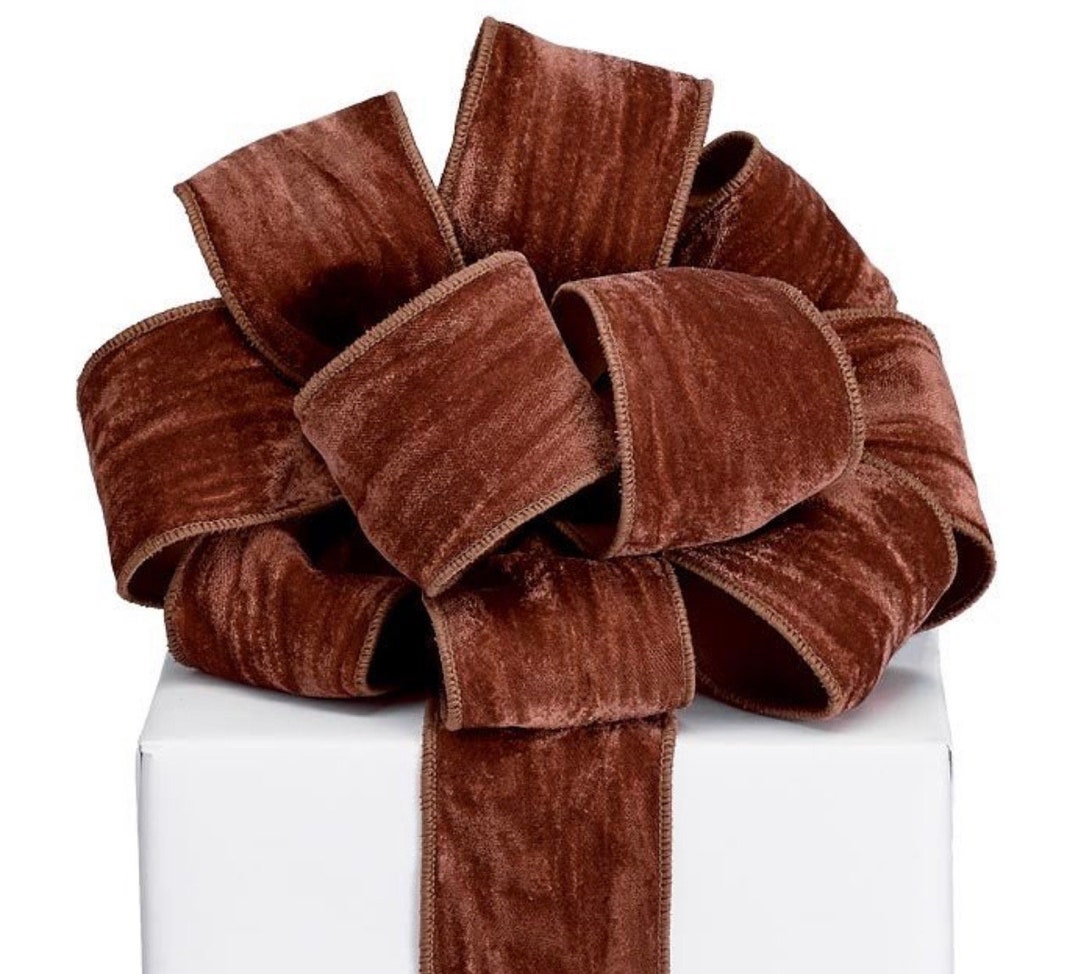 Brown Velvet Ribbon Rust Brown Velvet Ribbon Velvet - Etsy