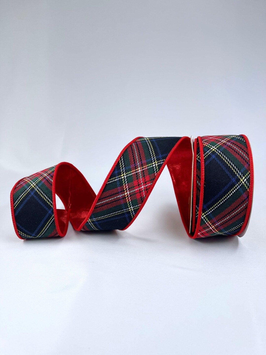 Red, Black, and Green Holiday Plaid Ribbon 2.5, Tartan Plaid Wired ...