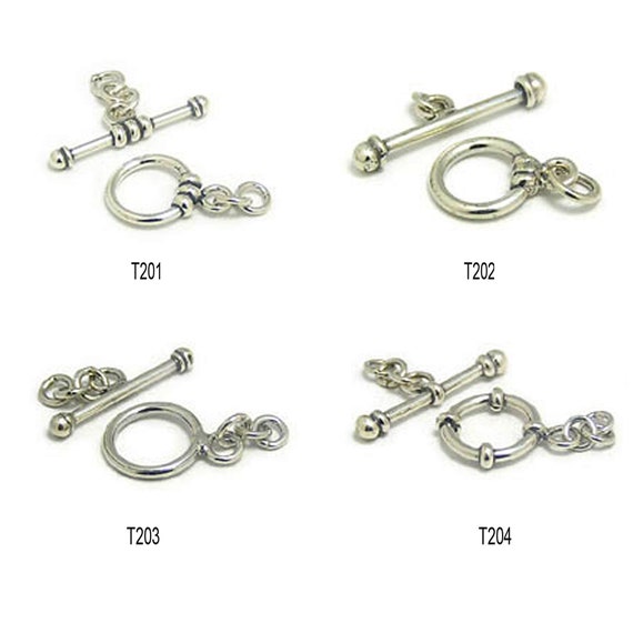 2 Set of Sterling Silver Toggles Bali Silver Toggles Bali - Etsy