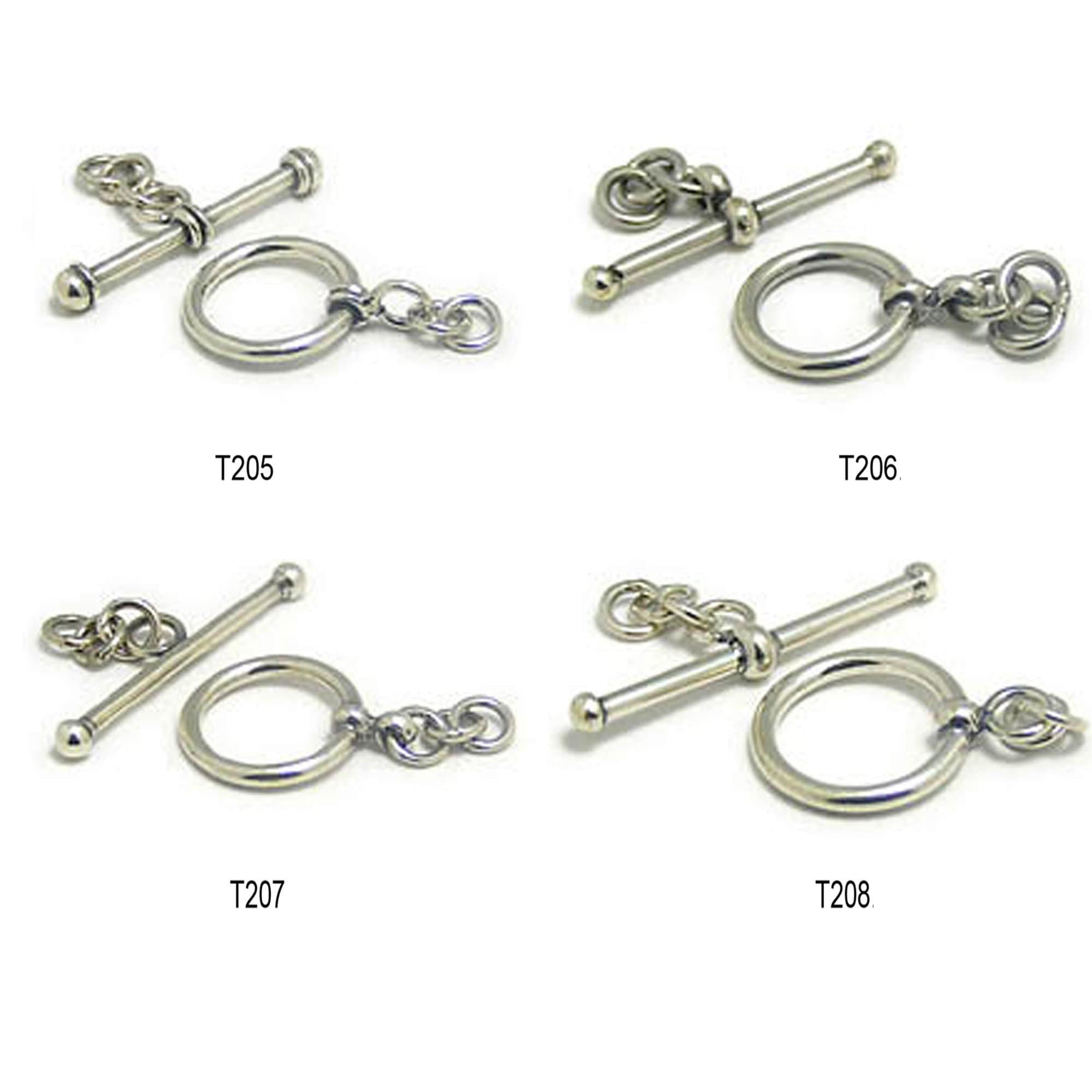 2 Set of Sterling Silver Toggles, Bali Silver Toggles, Bali Style ...