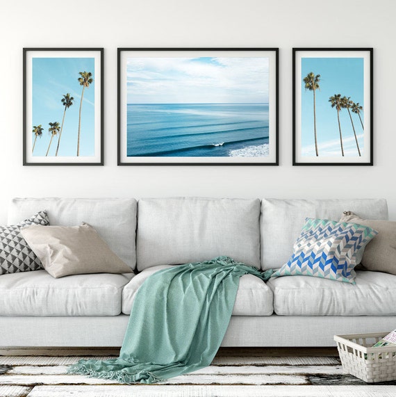 Set Of 3 Prints Tropical Print Set Palm Print Palm Poster Etsy