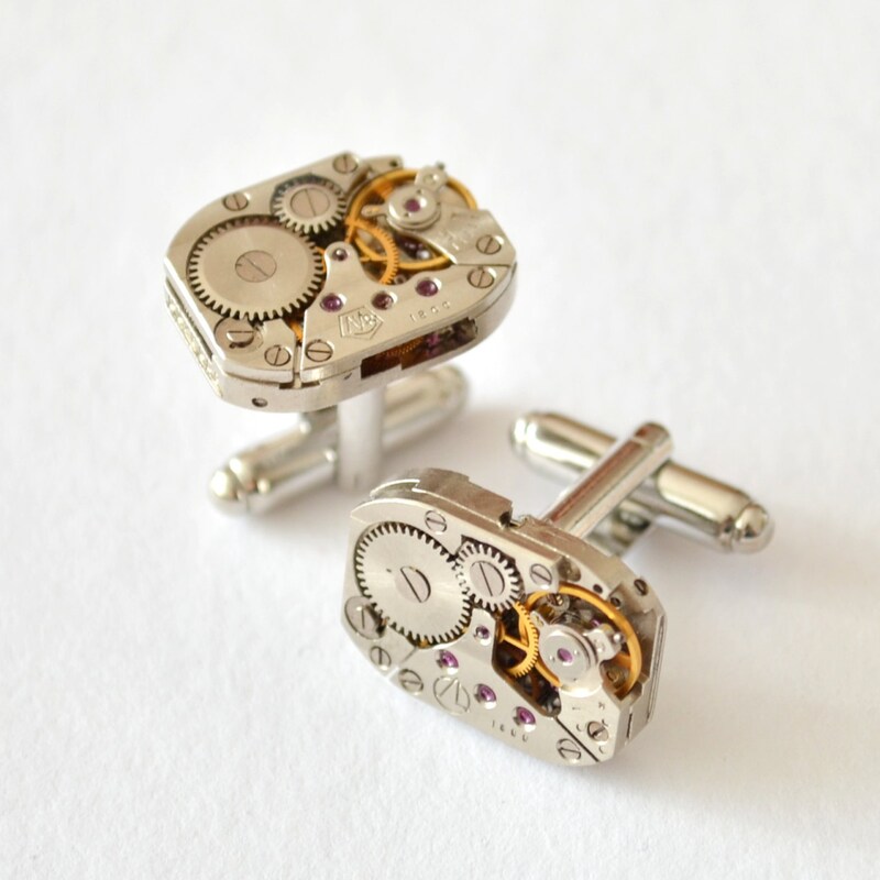Clock Cufflinks - Etsy