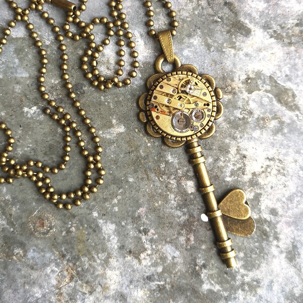 Clockwork Necklace - Etsy