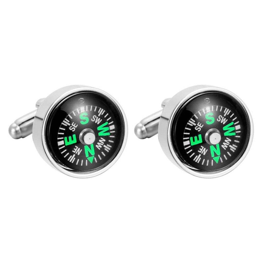 Working Real Compass Cufflinks, Cufflinks for Men, Gift for Travelers ...