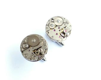 Watch Movement Cufflinks Steampunk Vintage Wedding Groom | Etsy