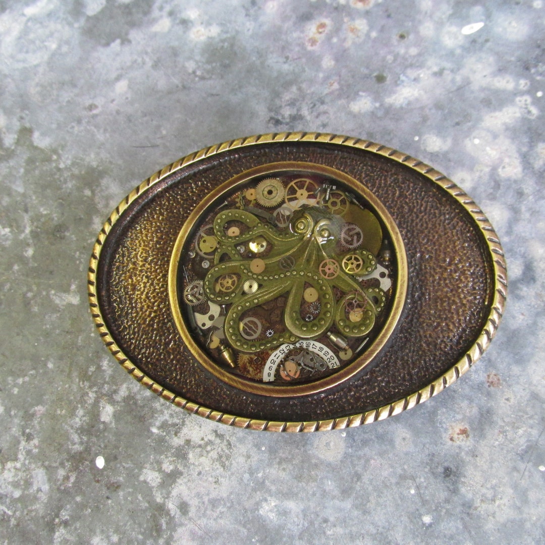 Octopus/ Octopus Steampunk Belt Buckle/ Octopus Jewelry/ Belt - Etsy