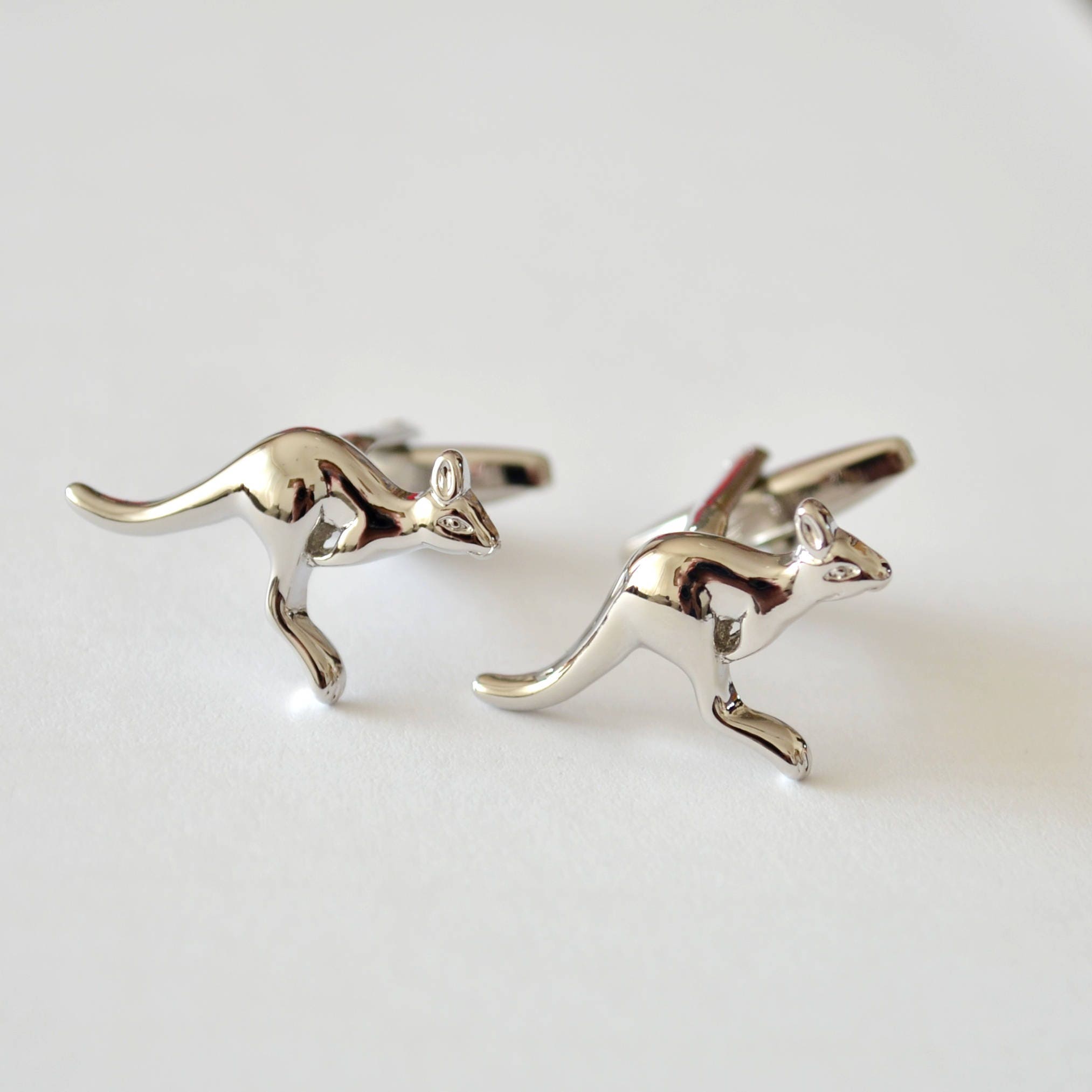 Silver Kangaroo Cufflinks/ Animals Cuff Links /silver - Etsy Australia