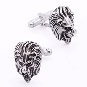 Silver Lion Cufflinks/ Animals Cuff Links/ Silver Cufflinks/ - Etsy