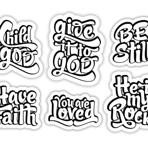 20 Printable Faith Stickers for Bible Journaling & Planners - Etsy