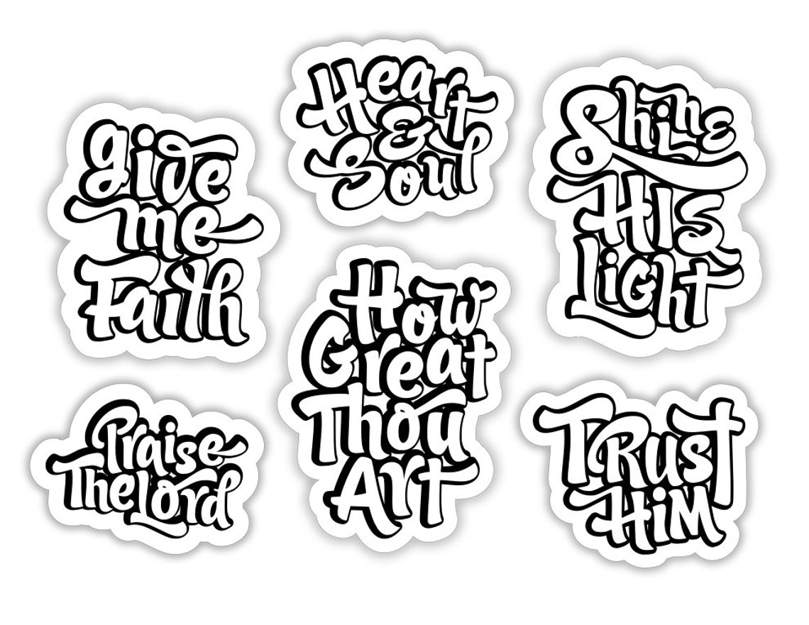 20 Printable Faith Stickers for Bible Journaling & Planners - Etsy