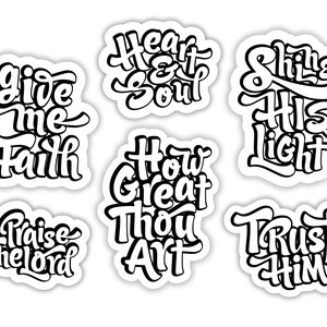20 Printable Faith Stickers for Bible Journaling & Planners - Etsy