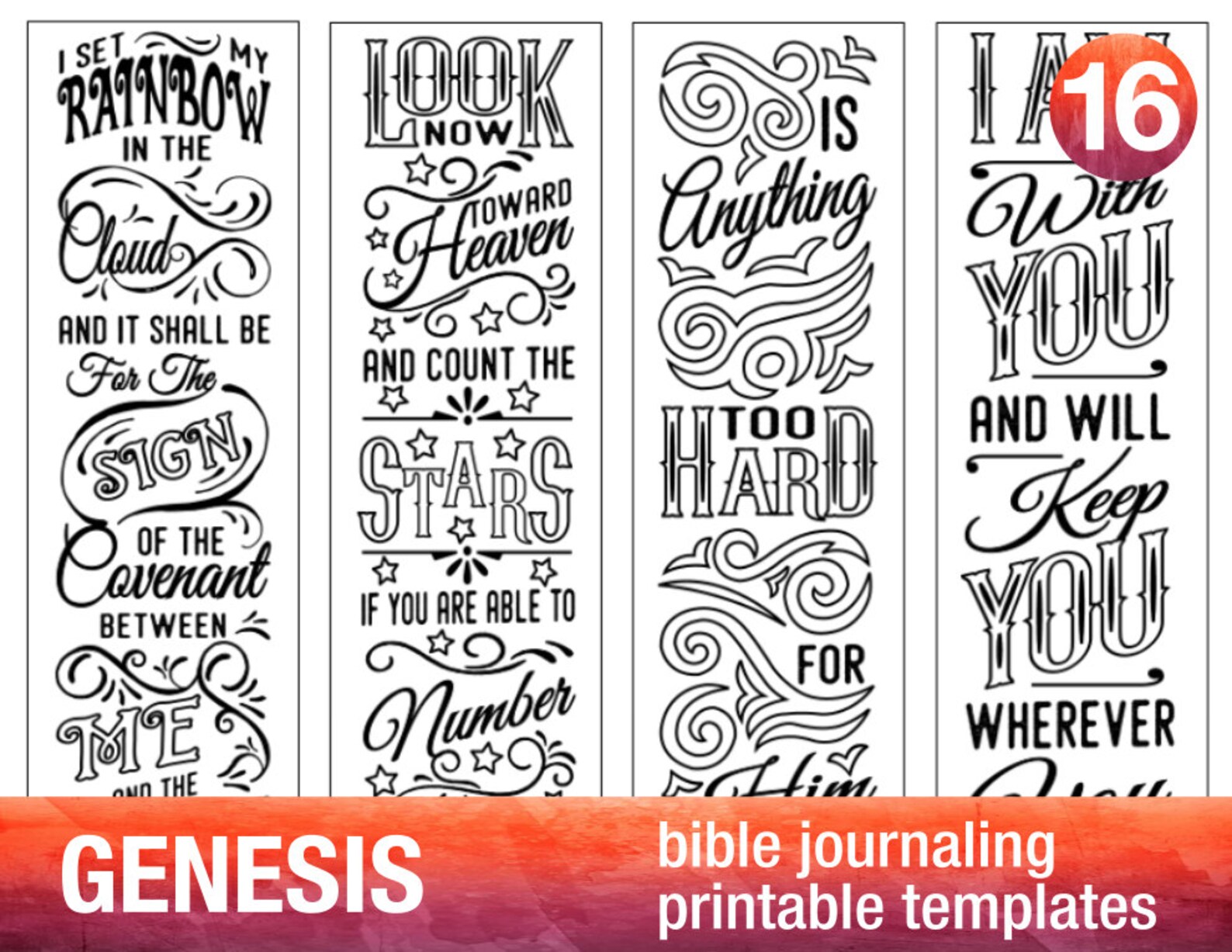 GENESIS 4 Bible Journaling Printable Templates Illustrated | Etsy Canada