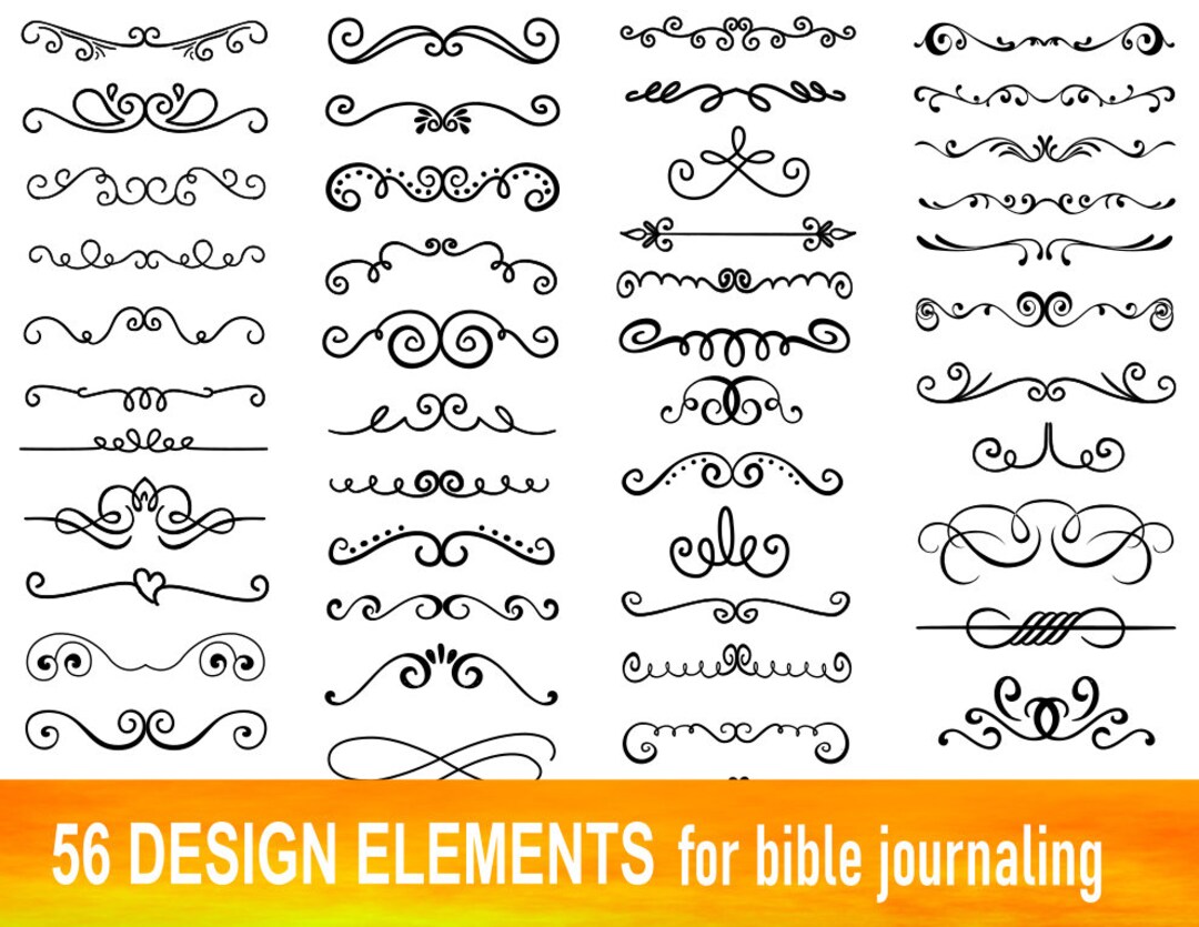 56 PRINTABLE TEMPLATES for Bible Journaling Verse Art, Illustrated ...