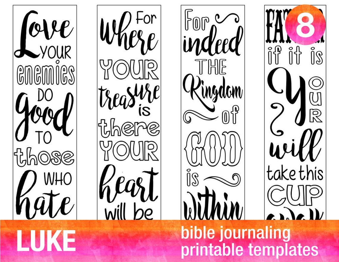 LUKE 4 Bible Journaling Printable Templates Illustrated - Etsy Israel