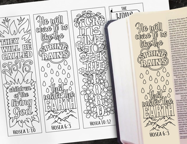 HOSEA - 4 Bible Journaling Printable Templates, Illustrated Christian ...
