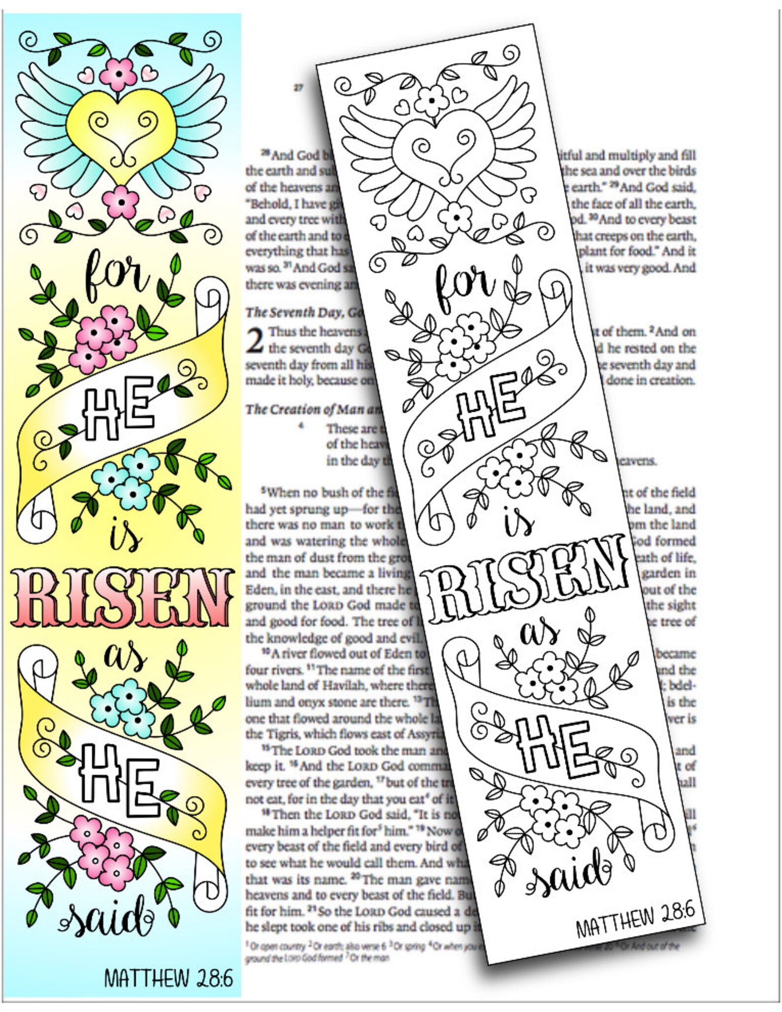 EASTER 4 Bible Journaling Printable Templates, Illustrated Christian ...