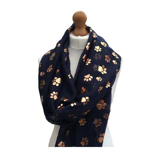 Paw Print Scarf - Etsy