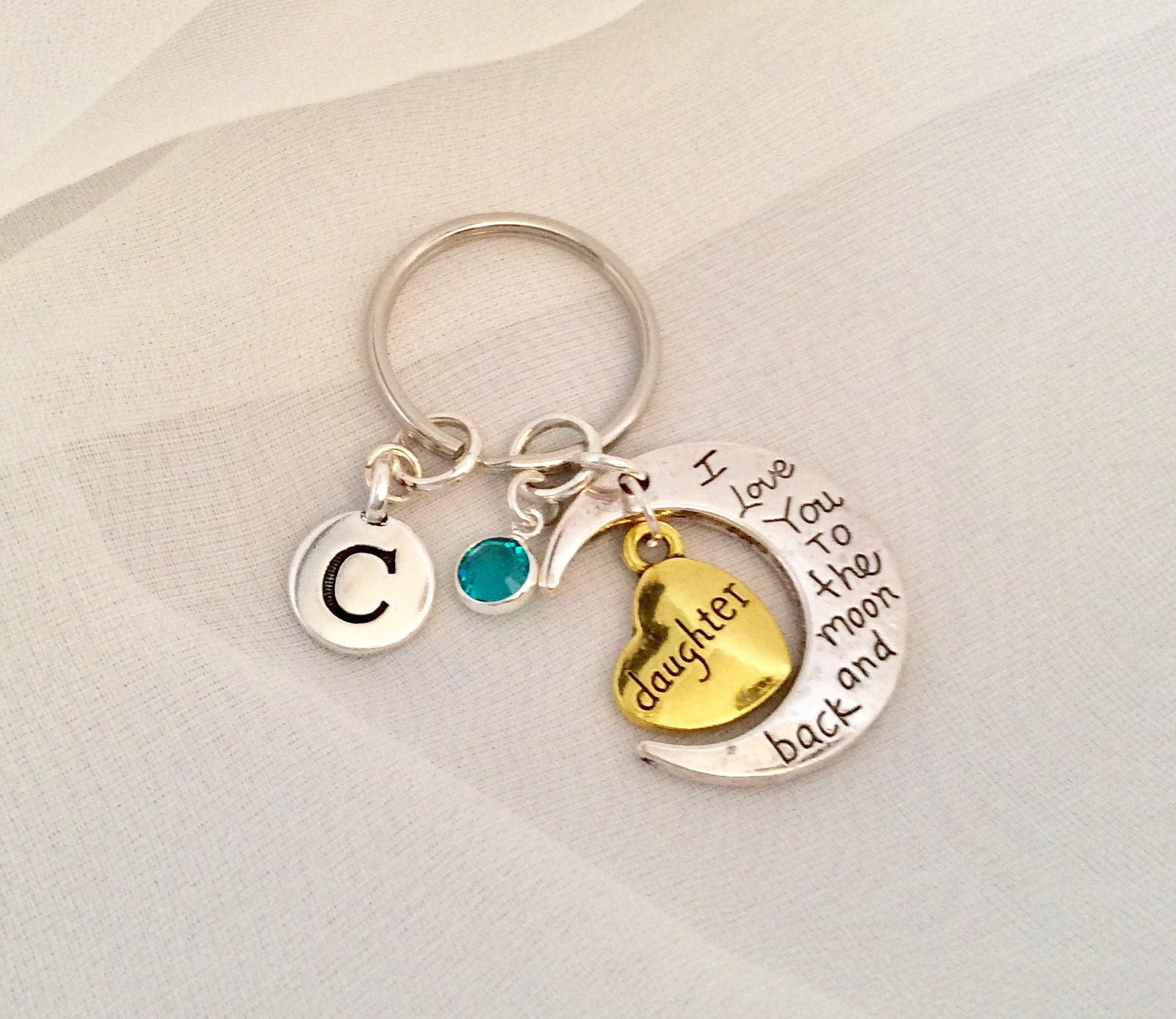 Daughters Gift Personalized Keyring for Daughter Daughter - Etsy UK