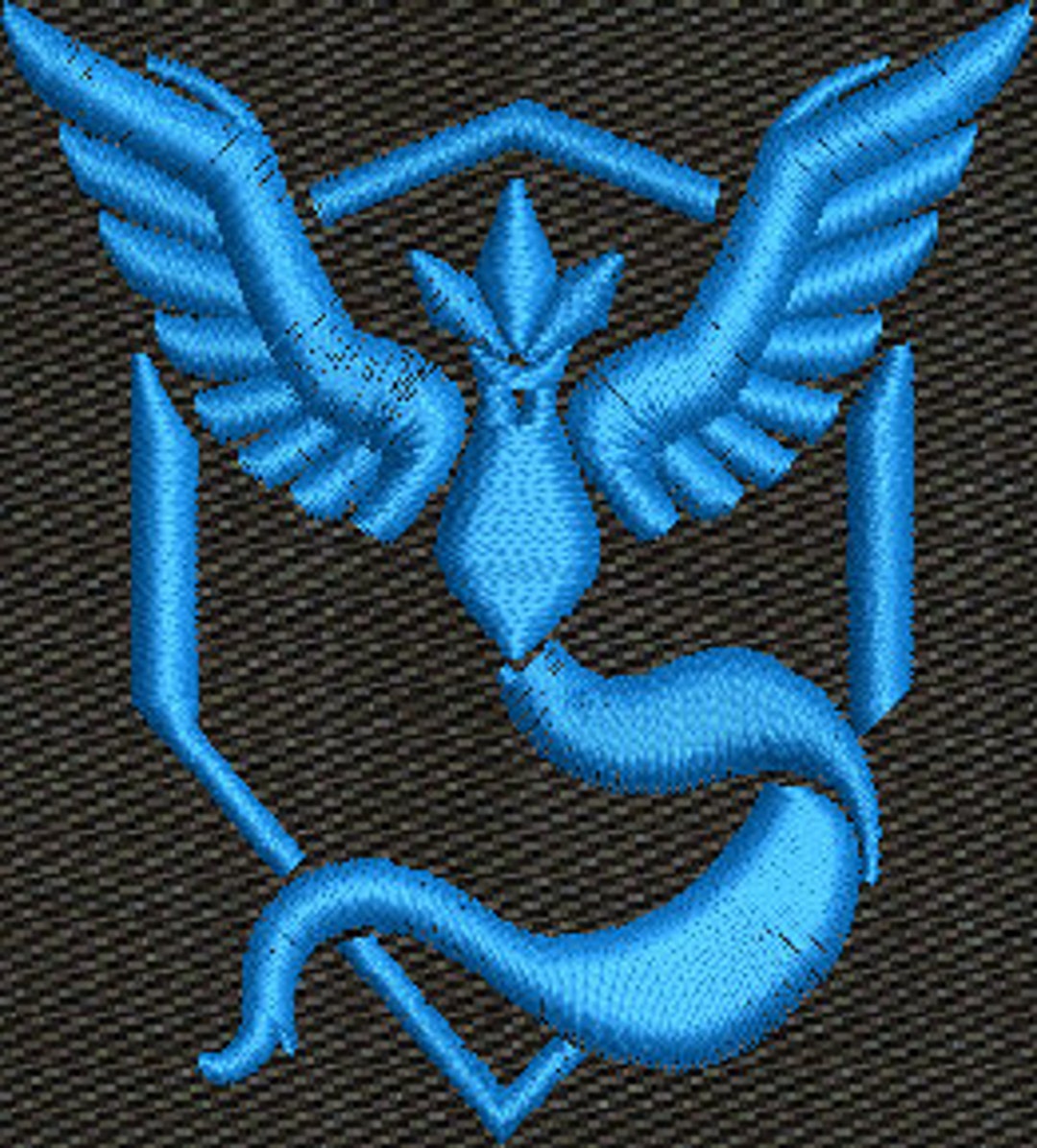 Team Mystic Pokemon Go Inspired Logo - EMBROIDERY FILE - Etsy