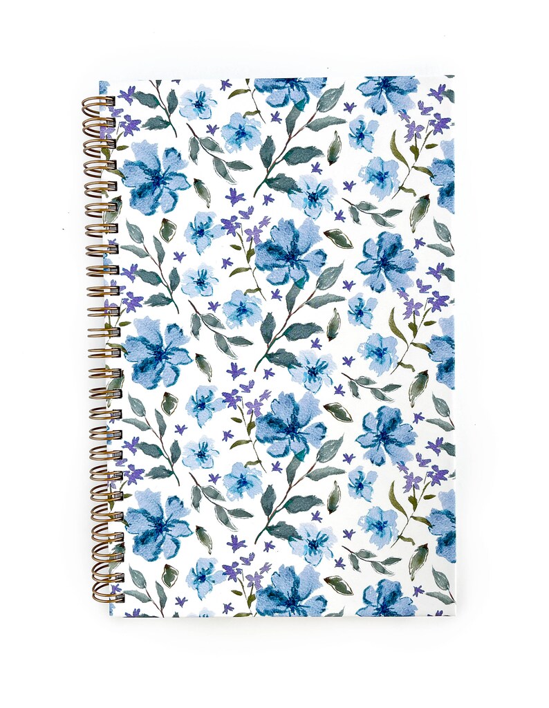 Blue Sweet Violets Hard Cover Spiral Notebook - Etsy