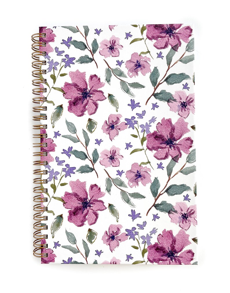 Purple Sweet Violets Hard Cover Spiral Notebook - Etsy