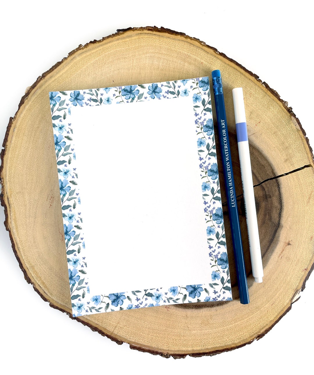 Blue Sweet Violets Watercolor Notepad - Etsy