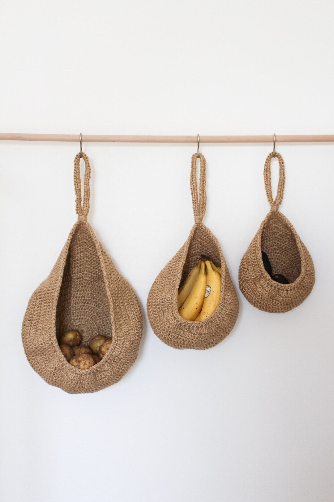 Teardrop Hanging Wall Baskets Vegetable and Fruit Storage - Etsy