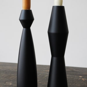 Black Maple Wood Candle Stick Holder - Etsy