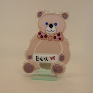 Fused Glass Teddy Bear - Etsy