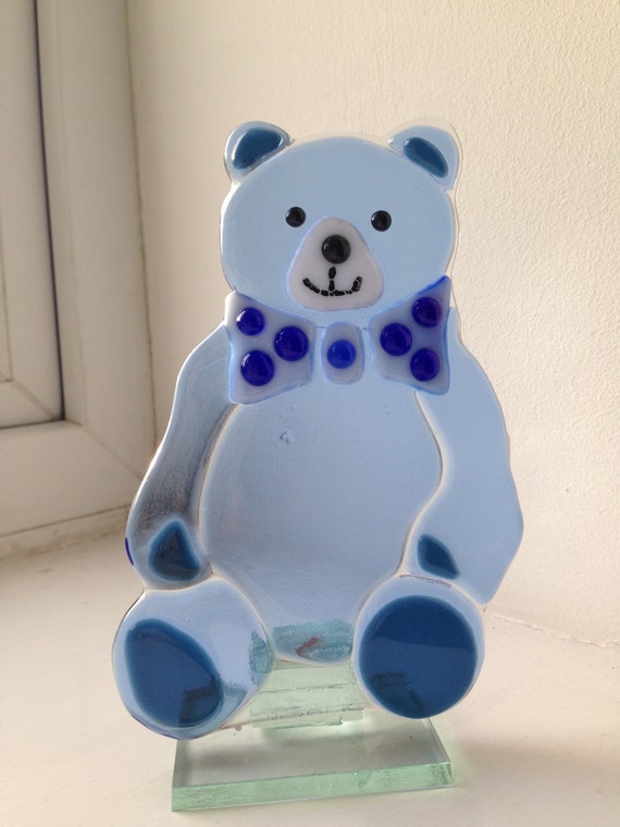 Fused Glass Teddy Bear - Etsy