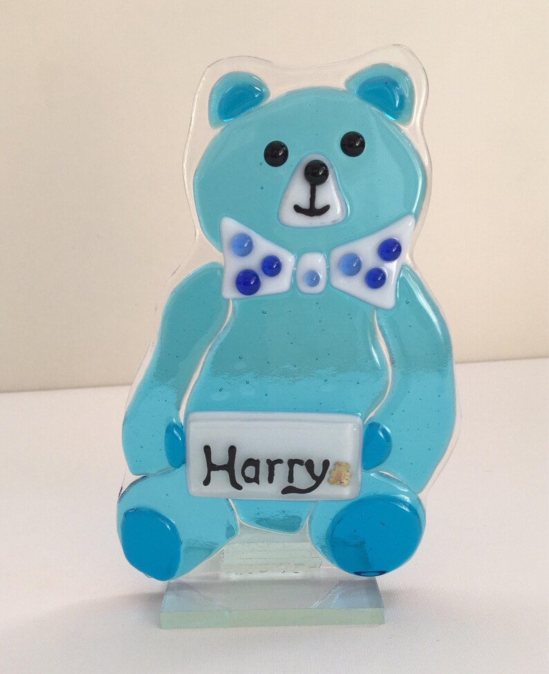Fused Glass Teddy Bear - Etsy