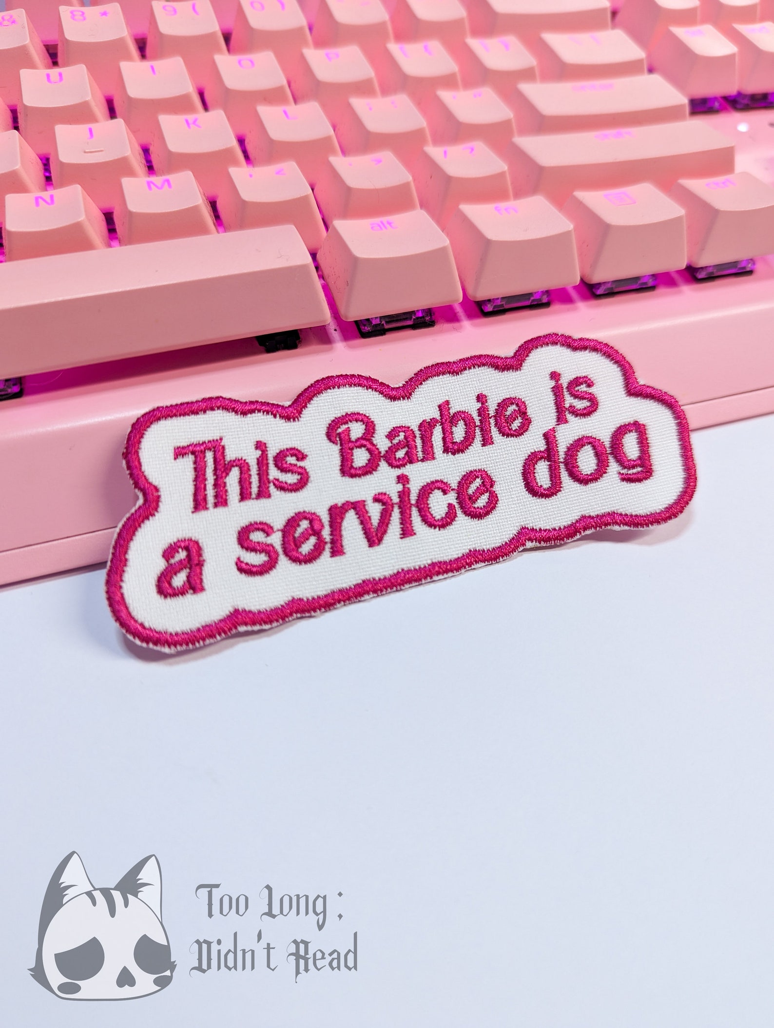 This Barbie is a Service Dog Meme Patch // Embroidered Patches - Etsy