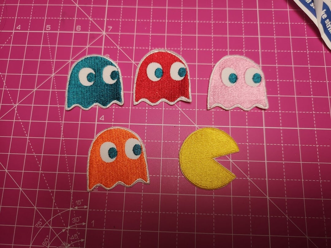 Pacman and Ghosts Patches // Embroidered Patches // Fashion Patches ...