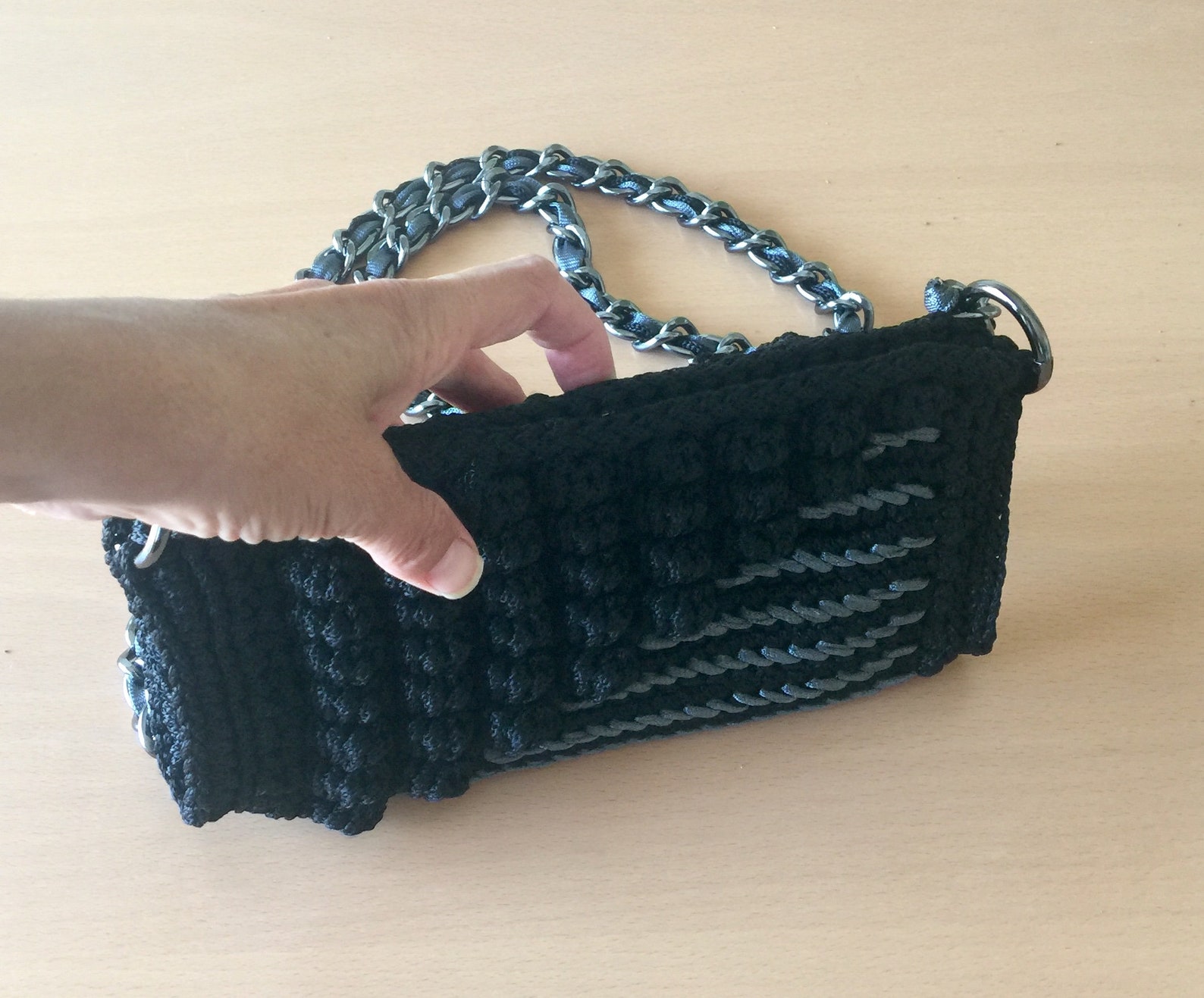 Knitted Bag and Embroidered, Cluch Bag, Luxury Bug, Crochet Handbags - Etsy