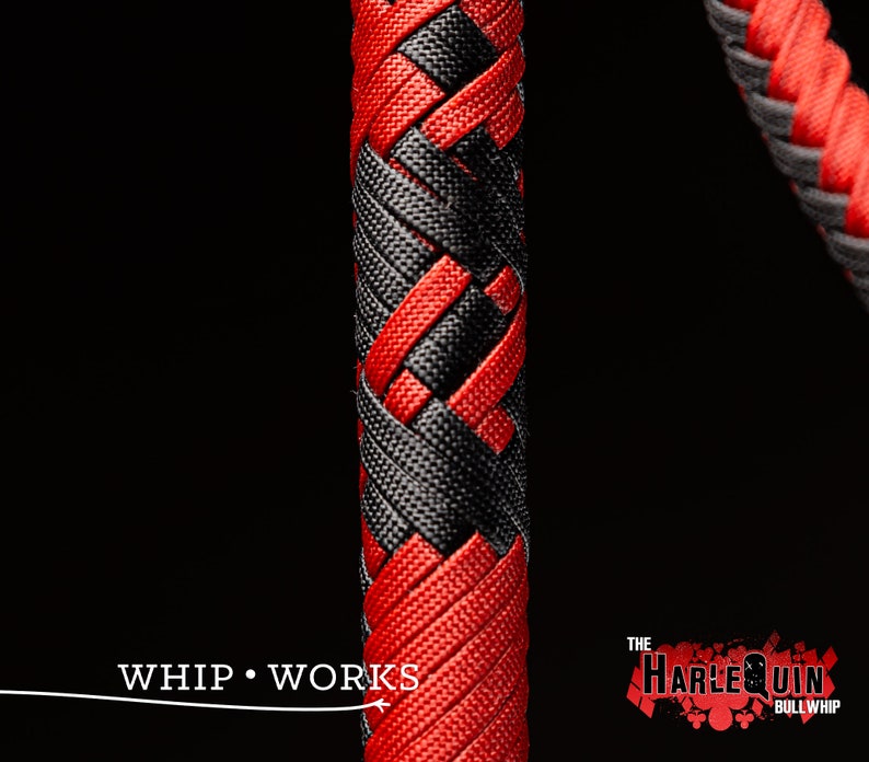 The Harlequin Bullwhip, 16 Plait Paracord Bullwhip Inspired by Harley ...