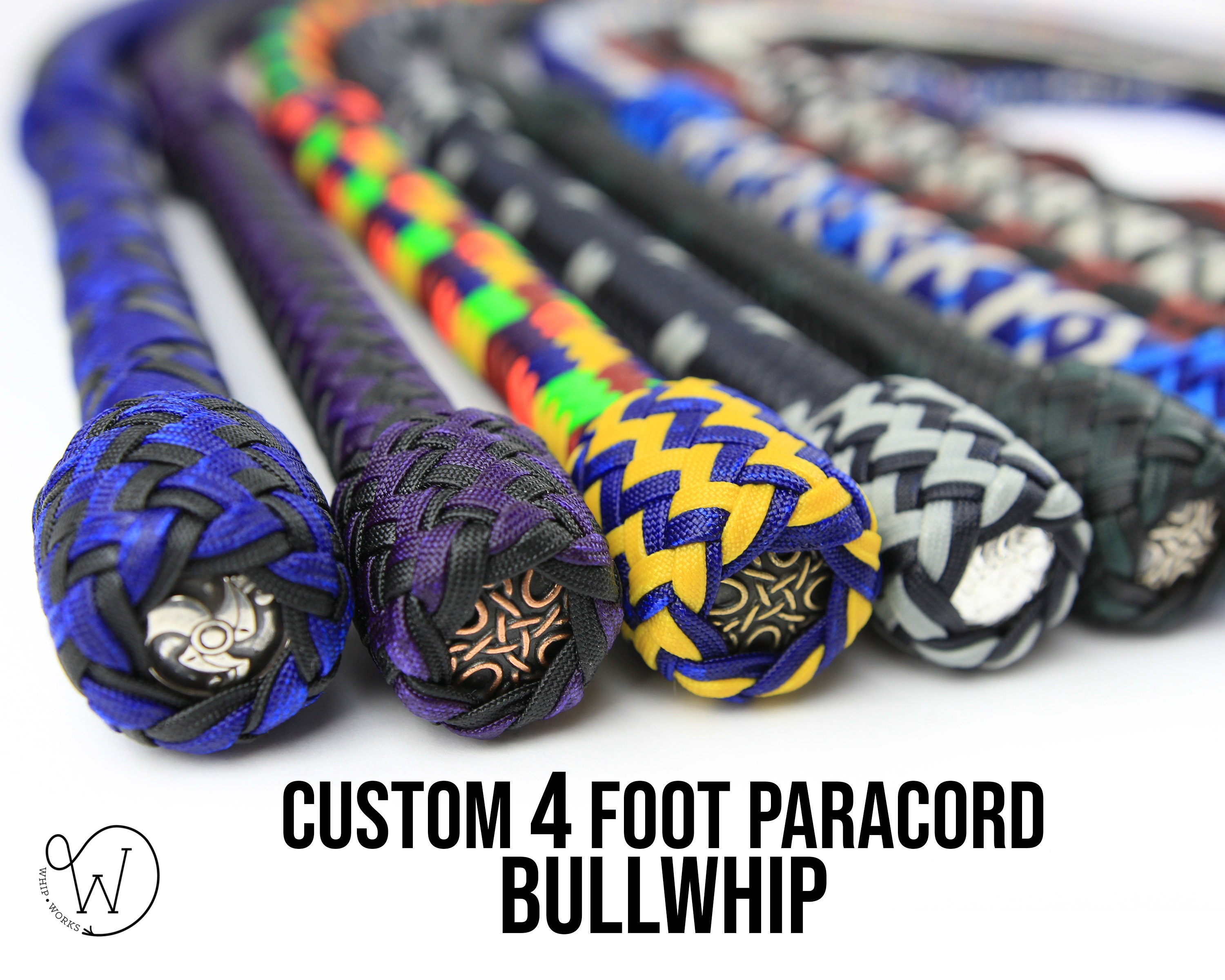 Custom 4 foot Paracord Bullwhip 16 Plait | Etsy