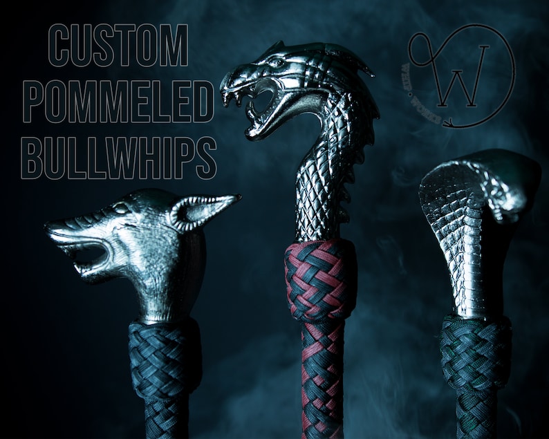 Custom Pommeled Bullwhip, Paracord, Dragon, Wolf, Cobra - Etsy