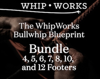 Whipworks Bullwhip Blueprint for a 7 Foot, 16 Plait, Triple Plaited ...